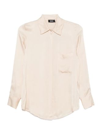 Dixie chemise en coton à poche de poitrine - Tons neutres