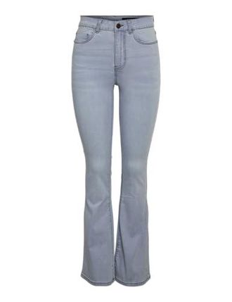 Noisy May Nmsallie Hw Skinny Flar Vi515Lb FWD Noos, Bleu Jeans Clair, 32W / 32L