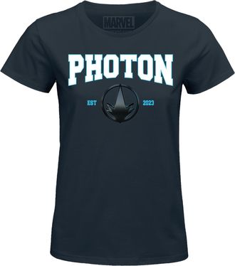 MARVEL Damen womavlsts001 T-Shirt, Marineblau, Large