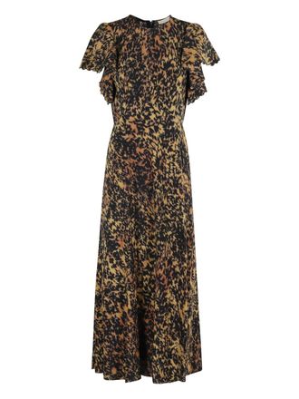 Ulla Johnson robe Blithe à imprimé animalier - Noir