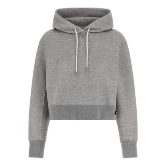 sacai Sponge Cropped Hoodie - - Sweatshirts & Hoodies - Damen - Grau - L