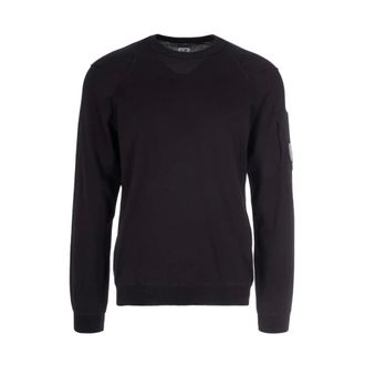 C.P. Company C.p. Company, Homme, Sweatshirts et sweats &agrave; capuche, Noir, Taille: XS Pull Ras du Cou C&ocirc;tel&eacute;