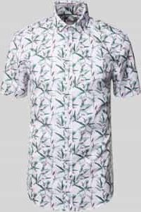 Jake*s Slim Fit Business-Hemd aus Baumwolle mit Kentkragen