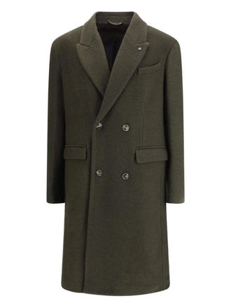 Cruna Doppelreihiger Mantel - Grün