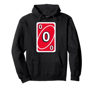 Uno Halloween Red 0 Karte Pullover Hoodie