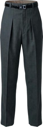 Elisabetta Franchi Pantalon en laine &agrave; pinces - Femme - Pantalons - Gris - Taille: 36 FR