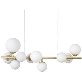 Ideal Lux Ideal Lux - perlage Plafonnier suspendu globe linéaire à 10 lumières en laiton