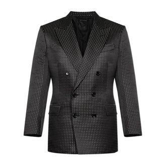 Tom Ford Homme, Costumes, Noir, Taille: L Blazer en soie &agrave; pois