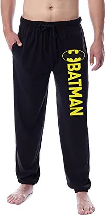 Intimo DC Comics Mens Batman Classic Bat Logo Sleep Jogger Pajama Pants (X-Large) Black