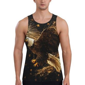 Generic D&eacute;bardeur respirant &agrave; s&eacute;chage rapide sans manches pour homme pour entra&icirc;nement &agrave; la plage S &agrave; 4XL, Pygargue &agrave; t&ecirc;te blanche 18, XXL