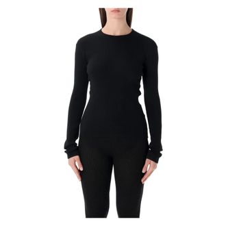Fear of God Femme, Pulls, Noir, Taille: 42 FR Rib Long Sleeve Top