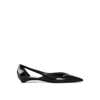 Prada Leder Cut-Out Ballerina Flats - - Shoes - Damen - Schwarzk - 38 EU