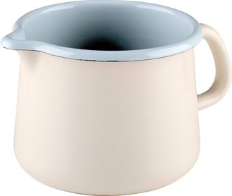 Riess 0672-011, Schnabeltopf 12, NOUVELLE- AVORIO EXTRA STARK, Durchmessser 12 cm, H&ouml;he 10.7 cm, Inhalt 1 Liter, Emaille, Induktion