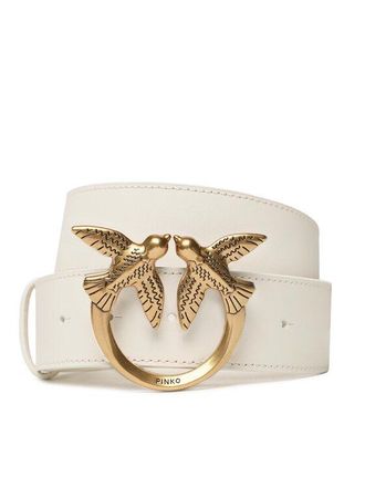 Pinko Pinko Dameng&uuml;rtel Love Berry H4 Belt PE 23 PLT01 100120 A0F1 Wei&szlig;
