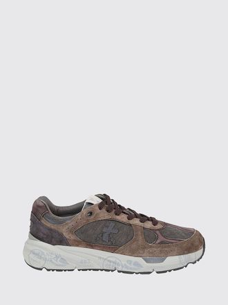 Premiata Baskets Mase bicolores en toile et su&egrave;de avec logo