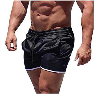 Generic Short de surv&ecirc;tement pour homme, taille &eacute;lastique, respirant, l&eacute;ger, respirant, short dentra&icirc;nement de sport avec cordon de serrage et poches pour le 