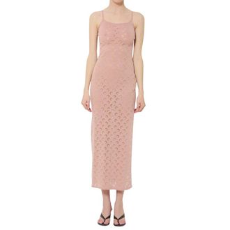 Marine Serre Maxikleid mit Mondprint - - Dresses - Damen - Rosa - S