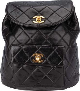 Chanel Crossbody Bags - Chanel Quilted Lambskin 24K Gold Duma Mini Backpac - Gr. unisize - in Bunt - f&uuml;r Damen
