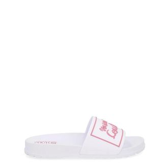 Versace Jeans Couture Slides Logo - Femme - Chaussures - Blanc - Taille: 35 EU