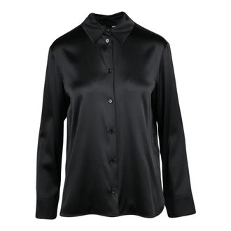 Max Mara Emiro Camicia in Satin - - Blouses & Shirts - Damen - Schwarzk - XL