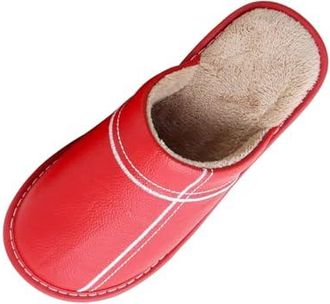 Generic Pantoufles dhiver en Coton imperm&eacute;ables pour Femmes, Chaudes et Confortables,Rouge,36 EU