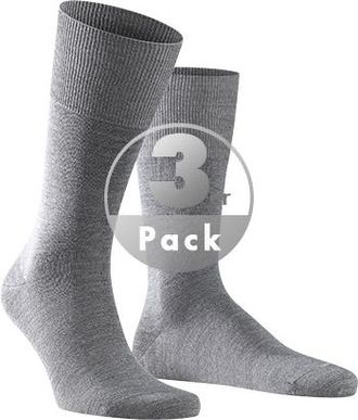 Falke Herren Socken grau Merinowolle unifarben