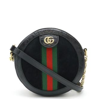 Gucci Pre-owned Wildleder Crossbody Bag - - Pre-owned - Damen - Schwarzk - ONE SIZE