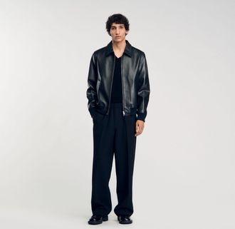 Sandro Jacke aus Glattleder