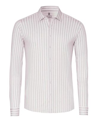 DeSoto Softes Jerseyhemd mit Streifenmuster und Kentkragen in