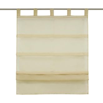 Joyswahl Voile Bistrogardinen Raffrollo mit Schlaufen »Oonagh« Schals Fenster Vorhänge BxH 120x140cm Sand 1er Pack