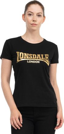Lonsdale Frauen T-Shirt CARTMEL Black/Gold XXL