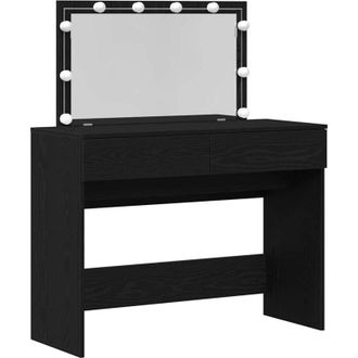 vidaXL Coiffeuse Ch&ecirc;ne noir 100 x 40 x 120 cm Bois ding&eacute;nierie Vidaxl