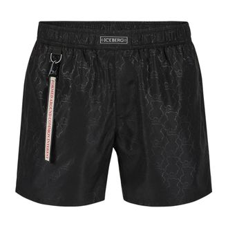 Iceberg Homme, Maillots de bain, Noir, Taille: 2XL Boxer Swim Shorts