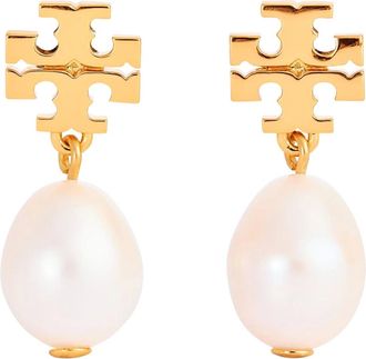 Tory Burch Femme, Accessoires, Jaune, Taille: ONE Size Kira Pearl Drop Earring