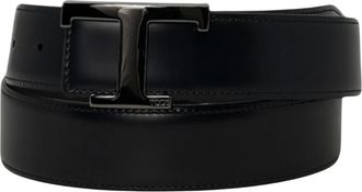 Tod's Homme, Accessoires, Noir, Taille: 105 CM New T Belt P.35 Vers. 2