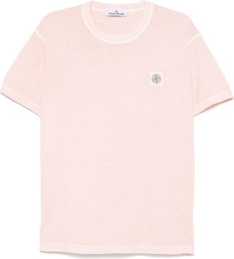 Stone Island t-shirt à patch Compass - Rose