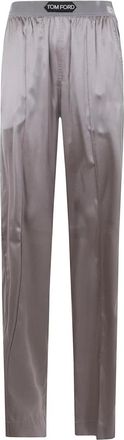 Tom Ford Femme, V&ecirc;tements de nuit et de d&eacute;tente, Gris, Taille: 40 FR Stretch Silk Satin PJ Pants