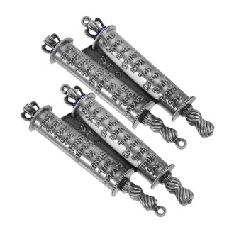 OSALADI 1 Satz Mezuzah aus Metall Zinklegierung im Vintage Stil mit Schriftrolle Dekorative J&uuml;dische T&uuml;r Dekoration f&uuml;r Wohn und B&uuml;robereich Religi&ouml;se Judaica