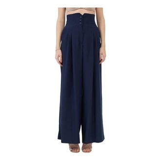 Ermanno Scervino Chice Hose mit weitem Bein und hoher Taille - - Trousers - Damen - Blau - S