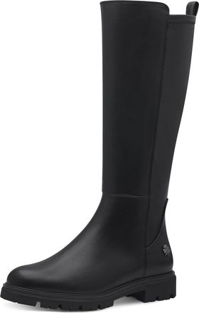 Marco Tozzi by Guido Maria Kretschmer Damen Hohe Stiefel ohne Absatz Flach mit Reißverschluss, Schwarz (Black), 37 EU