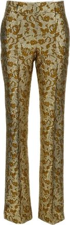 Des_Phemmes DES Phemmes, Femme, Pantalons, Jaune, Taille: 38 FR Jacquard Straight-Leg Tailored Suit Pant