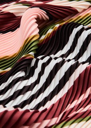 Mango Gemustertes Plissee-Tuch granatrot - Damen - Einheitsgr&ouml;&szlig;e - MANGO