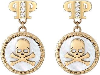Philipp Plein Femme, Accessoires, Jaune, Taille: ONE Size Mini Logo Earrings