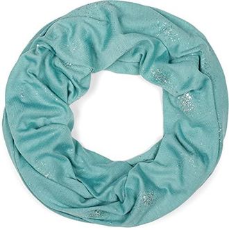styleBREAKER snood rond avec strass et paillettes, écharpe, tissu, femmes 01017075, couleur:Bleu océan
