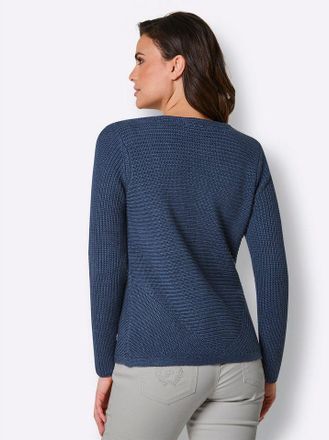 Cr&eacute;ation L Strickjacke Lyocell-Baumwoll-Strickjacke Langarm Grobstrick
