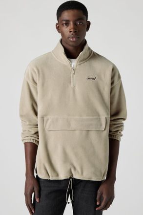 Levi's Sweat Shirt 1/4 Zip Graphique Relaxed - Homme - Beige / Vintage Khaki - 2XL
