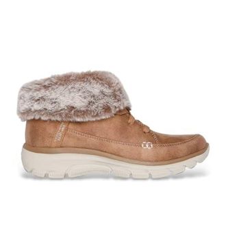 Skechers Femme Easy Going Chilly Standards Bottine, Tan Microleather/Faux Fur, 37 EU