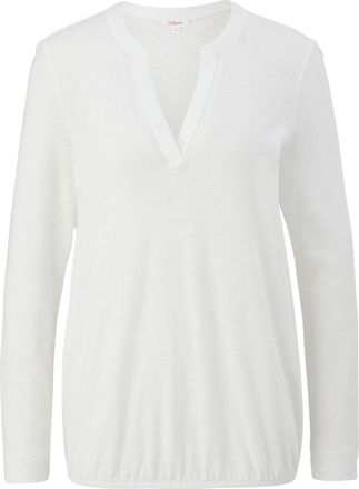 s.Oliver Damen 2138227 T-Shirt Langarm, 0210 Creme, 34