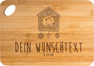 Mr. & Mrs. Panda Personalisiertes Schneidebrett Vogel Haus - Personalisierte Geschenke, Familie, Holzbrett, Zuhause, Castle, Holz Mit Gravur, Selbst Gestalten, Lustige