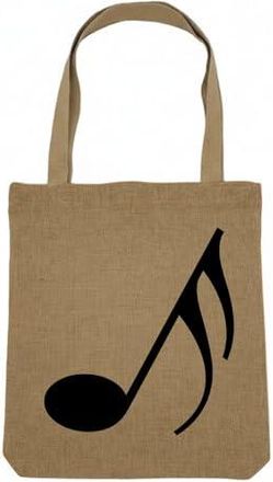 Fabulous Sac Shopping Tote Bag Aspect Lin - Double Croche Solf&egrave;ge Simple Musique Solf&egrave;ge Notes - Sac de Courses Toile Epaisse 360g Beige Naturel Cabas Port&eacute; Ep